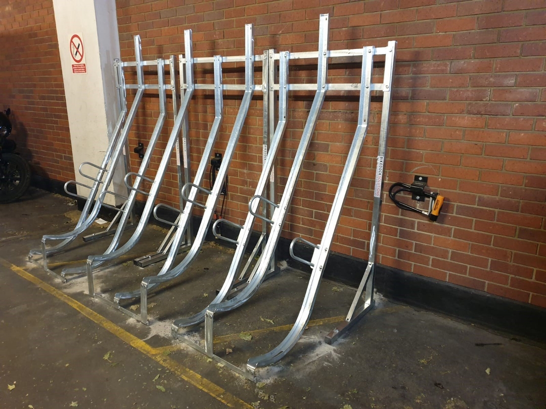 Semi Vertical Bike Rack Benefits: Maximising Space - Bike Dock ...