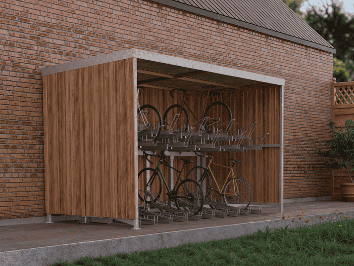 Eco Two Tier Bike Shelter DWG - Bike Dock Solutions